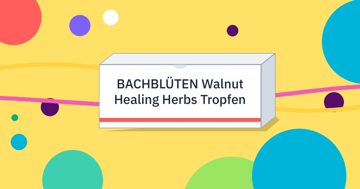 Symbolbild: Packung mit der Aufschrift BACHBLÜTEN Walnut Healing Herbs Tropfen (PZN 07365331) – Verfügbarkeit und Bezug in Apotheken in Frankfurt am Main