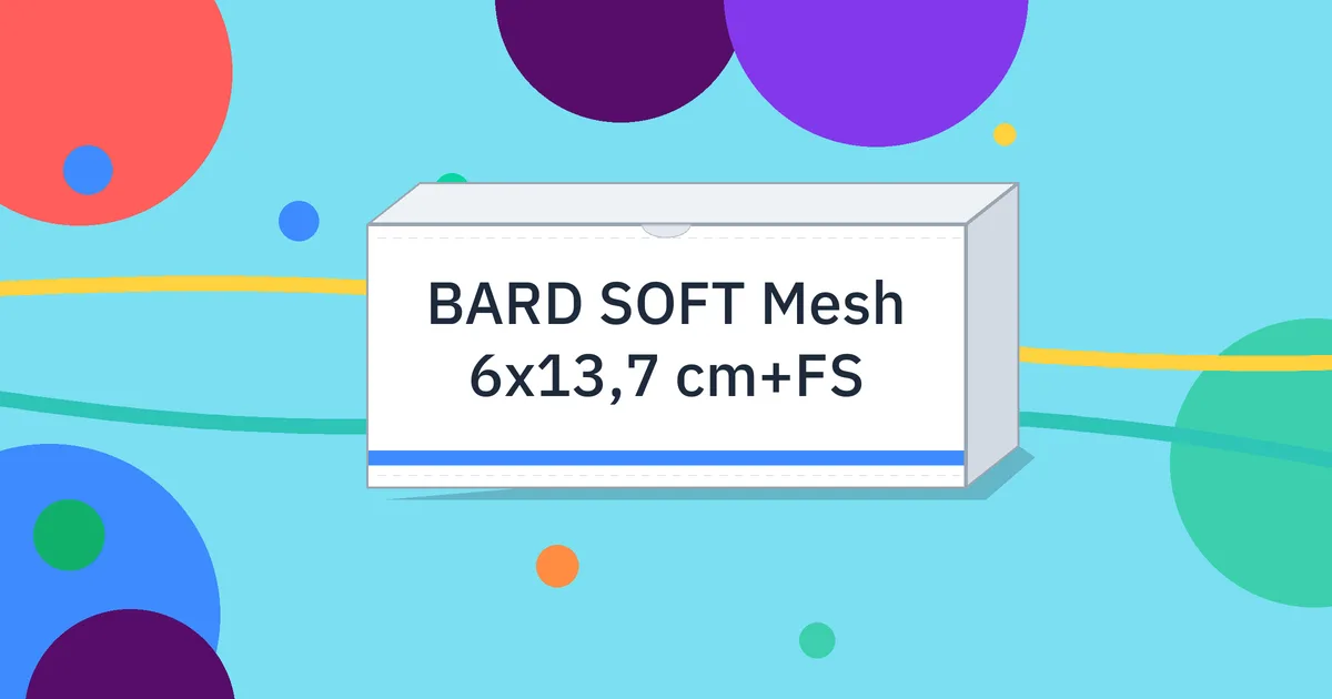 Symbolbild: Packung mit der Aufschrift BARD SOFT Mesh 6x13,7 cm+FS (PZN 02704484) – Verfügbarkeit und Bezug in Apotheken in Frankfurt am Main