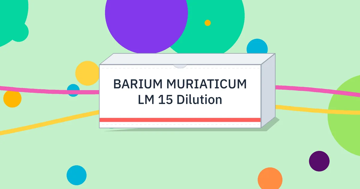 Symbolbild: Packung mit der Aufschrift BARIUM MURIATICUM LM 15 Dilution (PZN 12790349) – Verfügbarkeit und Bezug in Apotheken in Frankfurt am Main