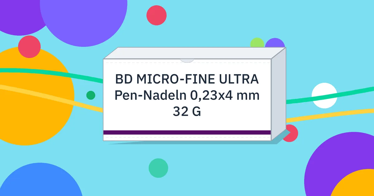 Symbolbild: Packung mit der Aufschrift BD MICRO-FINE ULTRA Pen-Nadeln 0,23x4 mm 32 G (PZN 15419526) – Verfügbarkeit und Bezug in Apotheken in Frankfurt am Main