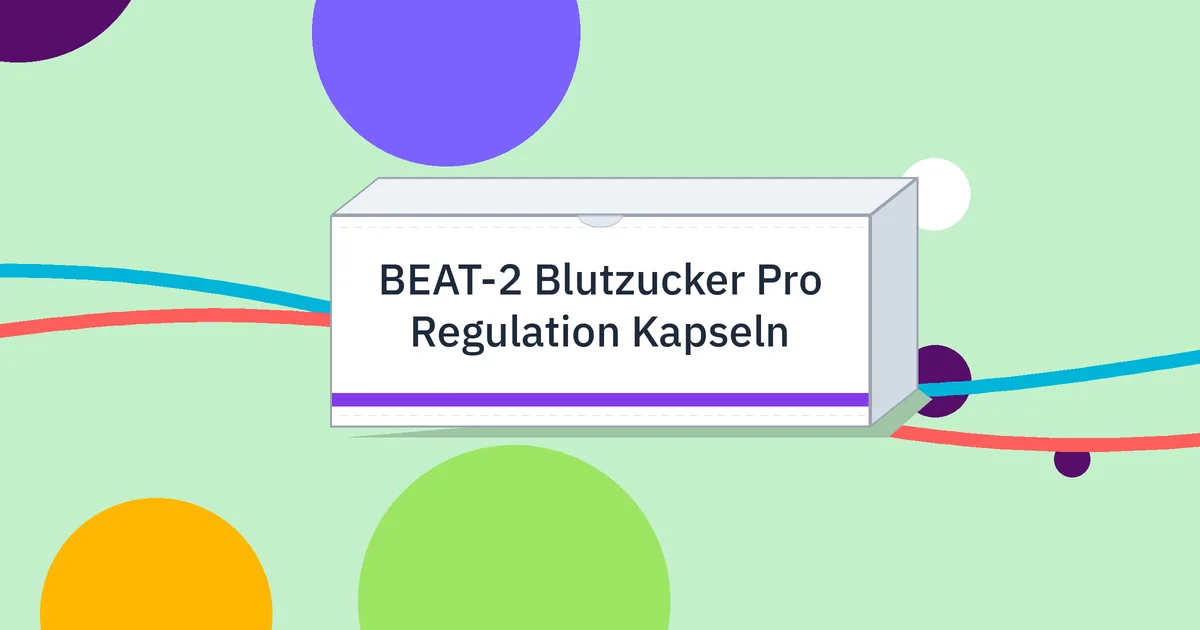 Symbolbild: Packung mit der Aufschrift BEAT-2 Blutzucker Pro Regulation Kapseln (PZN 20292588) – Verfügbarkeit und Bezug in Apotheken in Frankfurt am Main