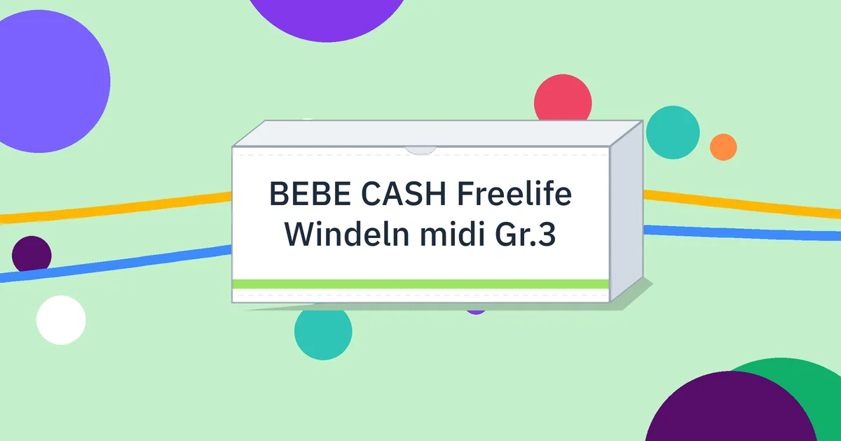 Symbolbild: Packung mit der Aufschrift BEBE CASH Freelife Windeln midi Gr.3 (PZN 18377082) – Verfügbarkeit und Bezug in Apotheken in Frankfurt am Main