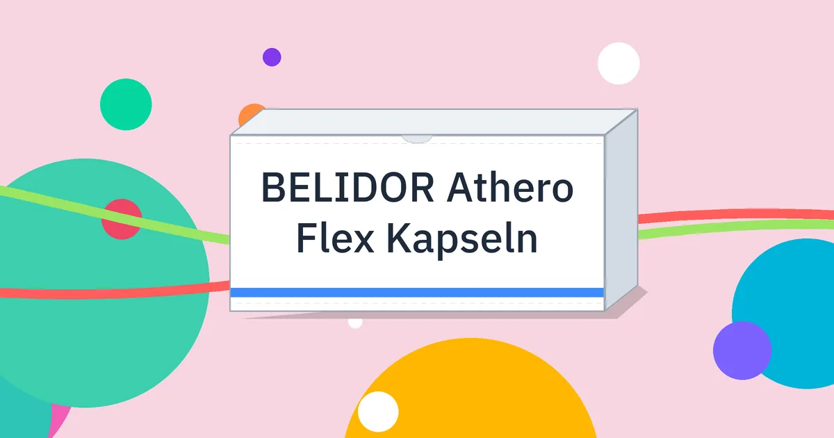 Symbolbild: Packung mit der Aufschrift BELIDOR Athero Flex Kapseln (PZN 19227752) – Verfügbarkeit und Bezug in Apotheken in Frankfurt am Main
