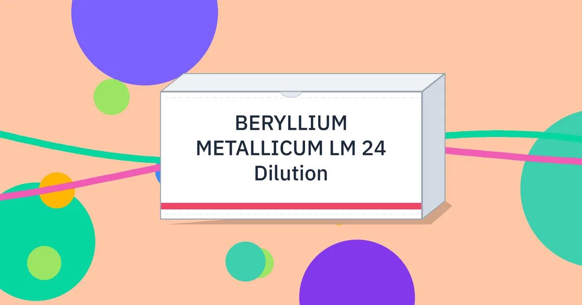 Symbolbild: Packung mit der Aufschrift BERYLLIUM METALLICUM LM 24 Dilution (PZN 12793483) – Verfügbarkeit und Bezug in Apotheken in Frankfurt am Main