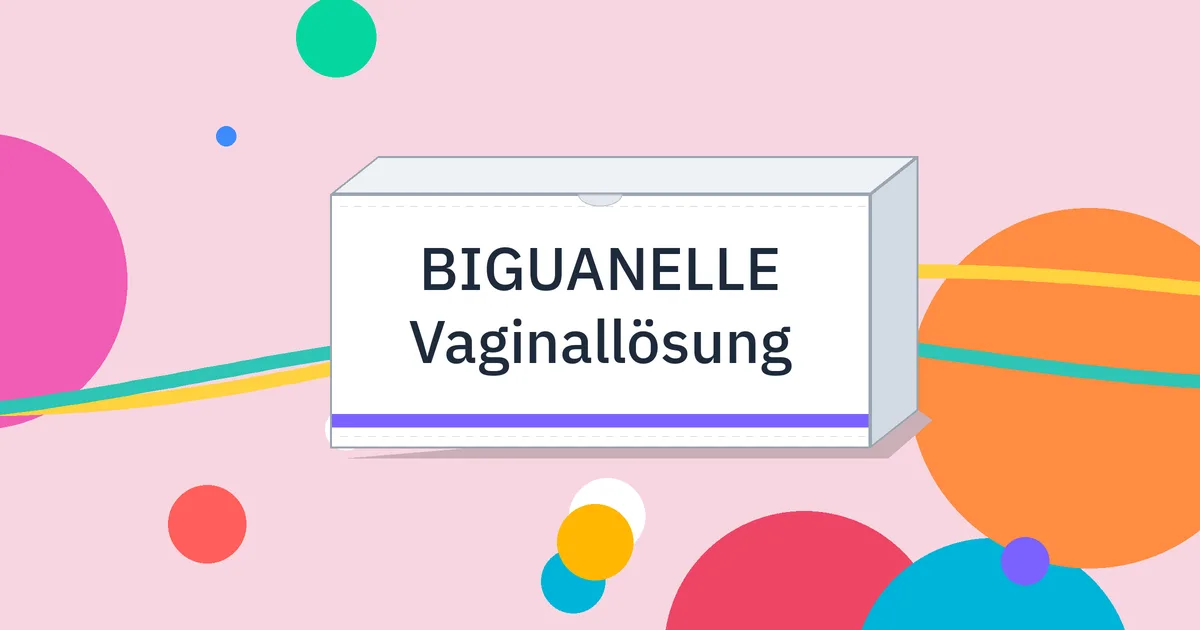 Symbolbild: Packung mit der Aufschrift BIGUANELLE Vaginallösung (PZN 07658642) – Verfügbarkeit und Bezug in Apotheken in Frankfurt am Main