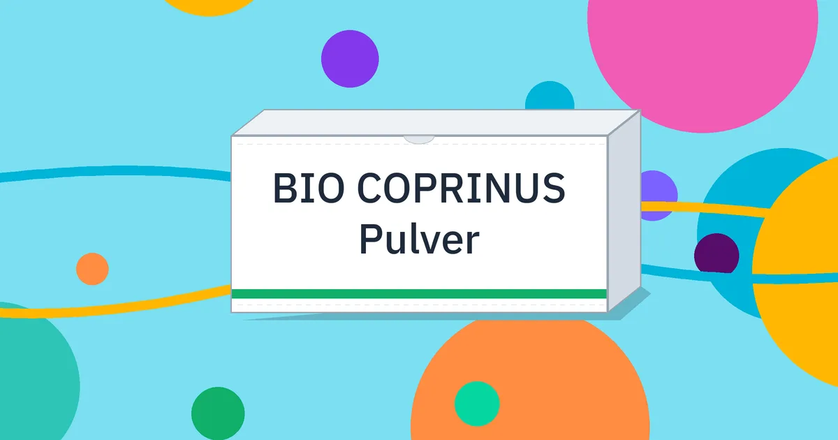 Symbolbild: Packung mit der Aufschrift BIO COPRINUS Pulver (PZN 17575006) – Verfügbarkeit und Bezug in Apotheken in Frankfurt am Main