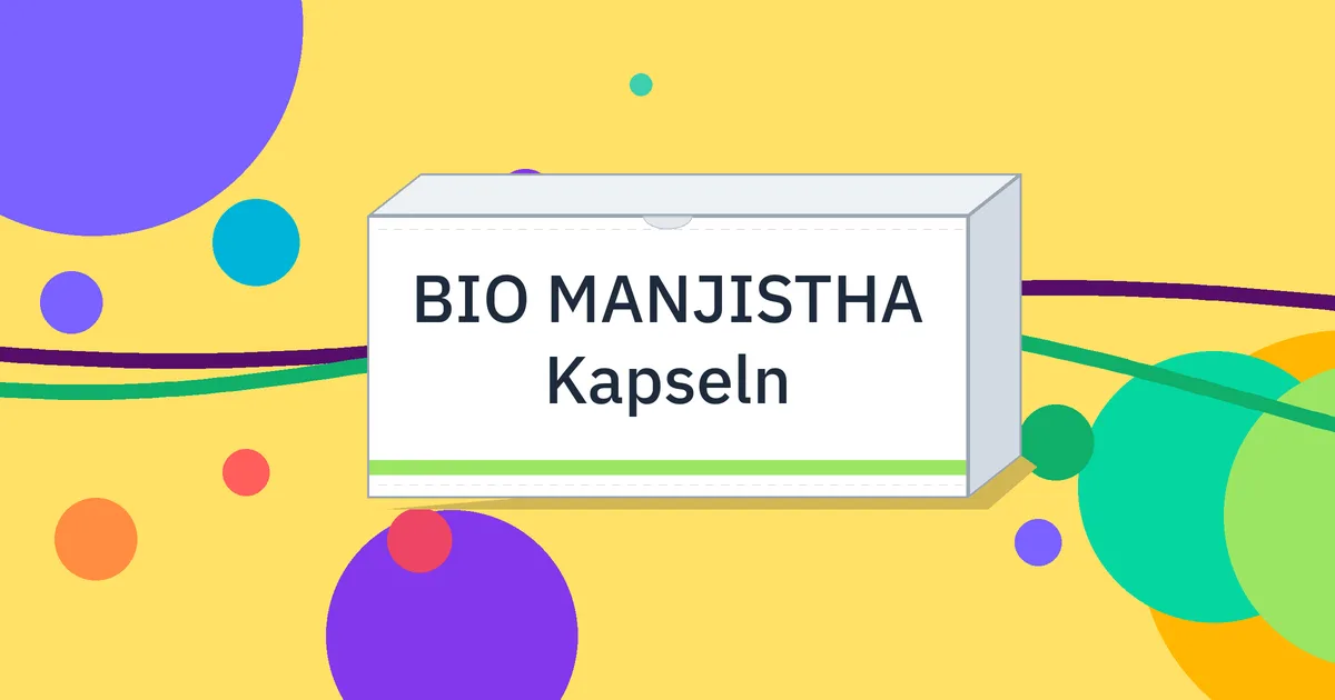 Symbolbild: Packung mit der Aufschrift BIO MANJISTHA Kapseln (PZN 16707210) – Verfügbarkeit und Bezug in Apotheken in Frankfurt am Main