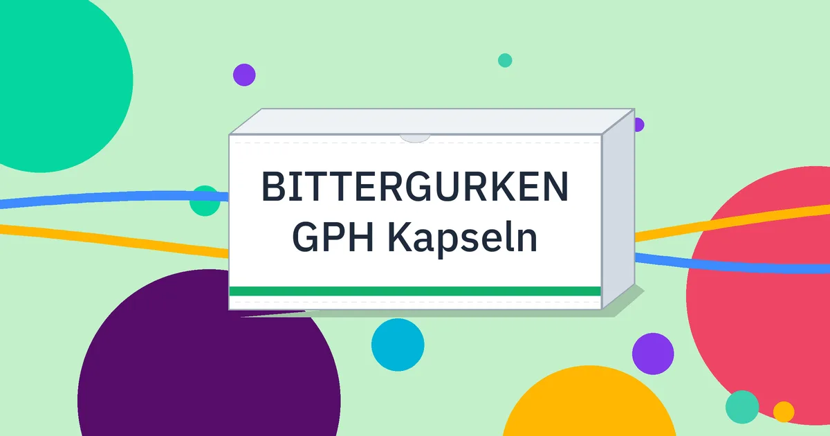 Symbolbild: Packung mit der Aufschrift BITTERGURKEN GPH Kapseln (PZN 16615910) – Verfügbarkeit und Bezug in Apotheken in Frankfurt am Main