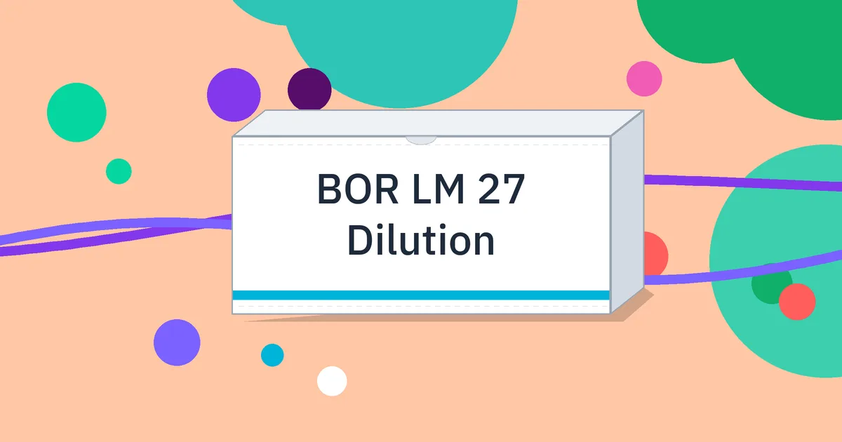 Symbolbild: Packung mit der Aufschrift BOR LM 27 Dilution (PZN 12795861) – Verfügbarkeit und Bezug in Apotheken in Frankfurt am Main