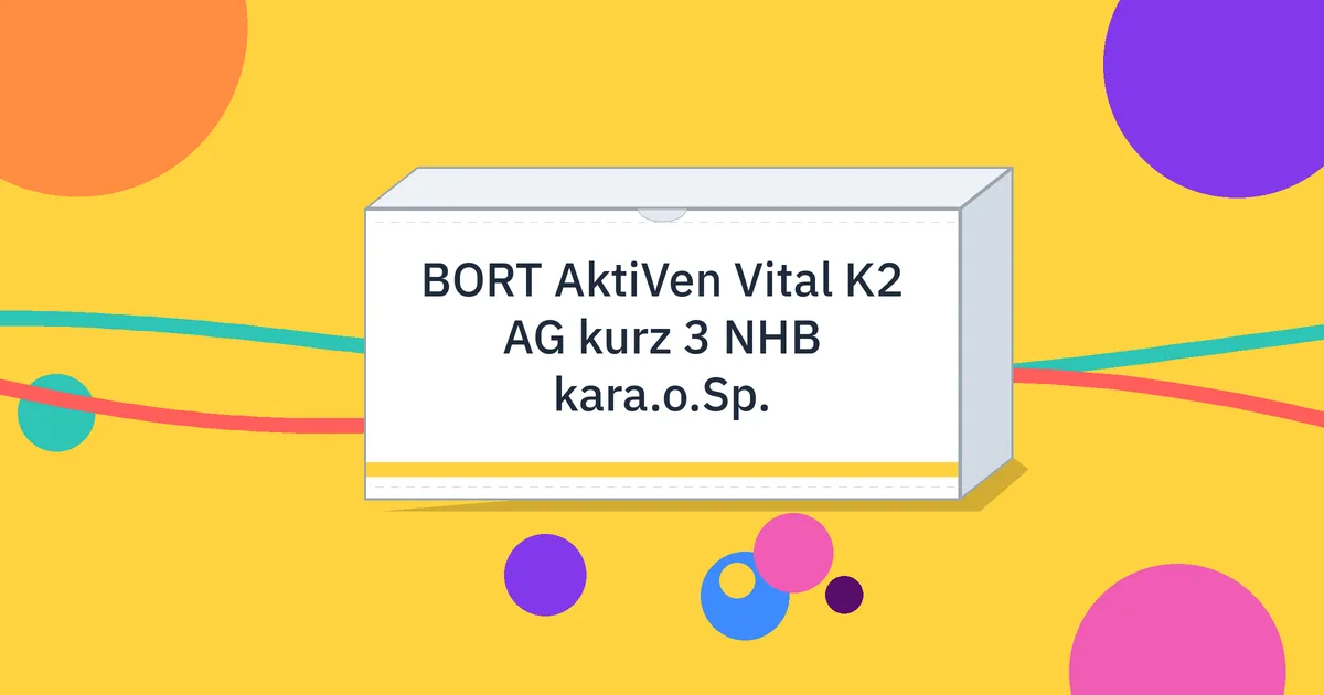 Symbolbild: Packung mit der Aufschrift BORT AktiVen Vital K2 AG kurz 3 NHB kara.o.Sp. (PZN 12384046) – Verfügbarkeit und Bezug in Apotheken in Frankfurt am Main
