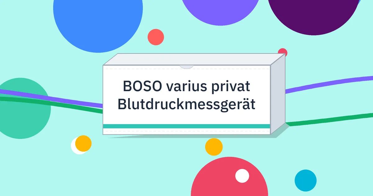 Symbolbild: Packung mit der Aufschrift BOSO varius privat Blutdruckmessgerät (PZN 06689907) – Verfügbarkeit und Bezug in Apotheken in Frankfurt am Main