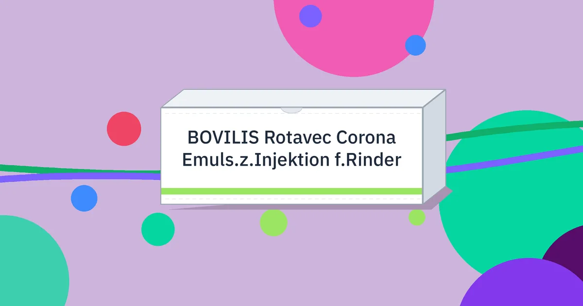 Symbolbild: Packung mit der Aufschrift BOVILIS Rotavec Corona Emuls.z.Injektion f.Rinder (PZN 17637871) – Verfügbarkeit und Bezug in Apotheken in Frankfurt am Main