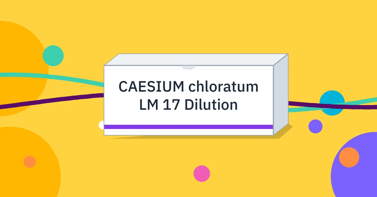 Symbolbild: Packung mit der Aufschrift CAESIUM chloratum LM 17 Dilution (PZN 12799184) – Verfügbarkeit und Bezug in Apotheken in Frankfurt am Main