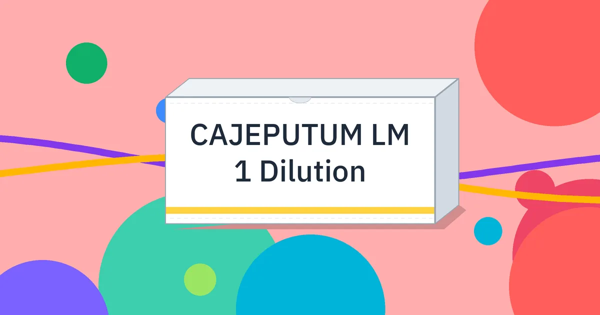 Symbolbild: Packung mit der Aufschrift CAJEPUTUM LM 1 Dilution (PZN 12799422) – Verfügbarkeit und Bezug in Apotheken in Frankfurt am Main