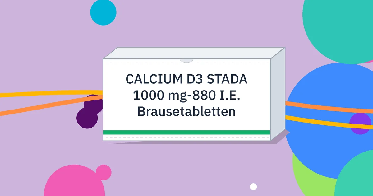 Symbolbild: Packung mit der Aufschrift CALCIUM D3 STADA 1000 mg-880 I.E. Brausetabletten (PZN 09640416) – Verfügbarkeit und Bezug in Apotheken in Frankfurt am Main