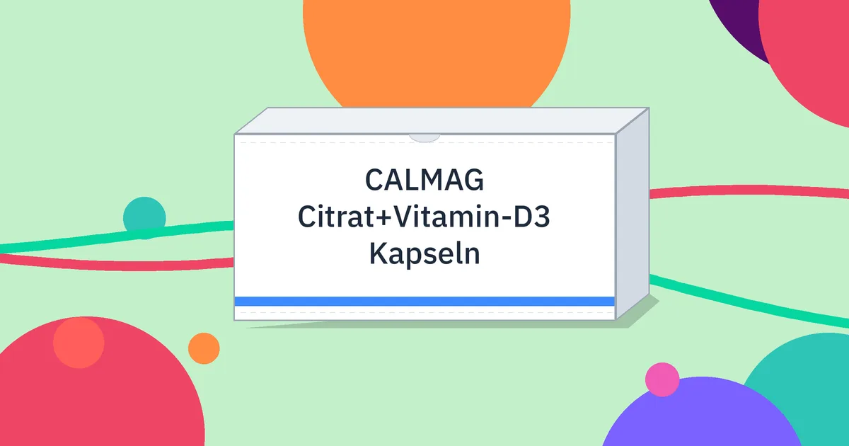Symbolbild: Packung mit der Aufschrift CALMAG Citrat+Vitamin-D3 Kapseln (PZN 10063444) – Verfügbarkeit und Bezug in Apotheken in Frankfurt am Main