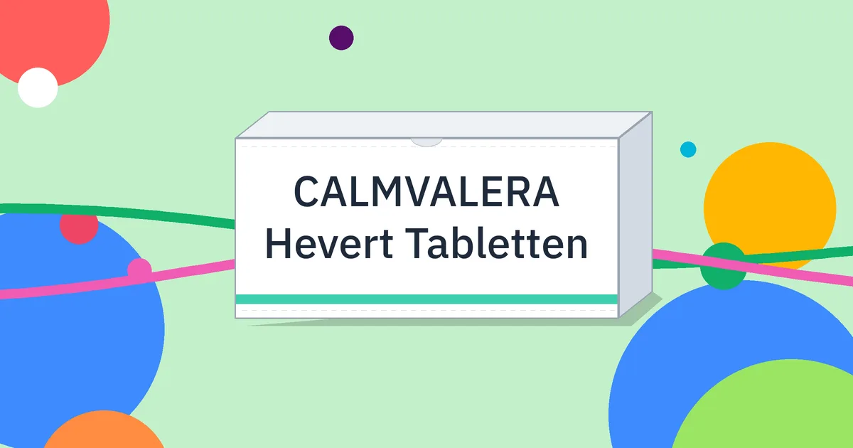 Symbolbild: Packung mit der Aufschrift CALMVALERA Hevert Tabletten (PZN 09263534) – Verfügbarkeit und Bezug in Apotheken in Frankfurt am Main