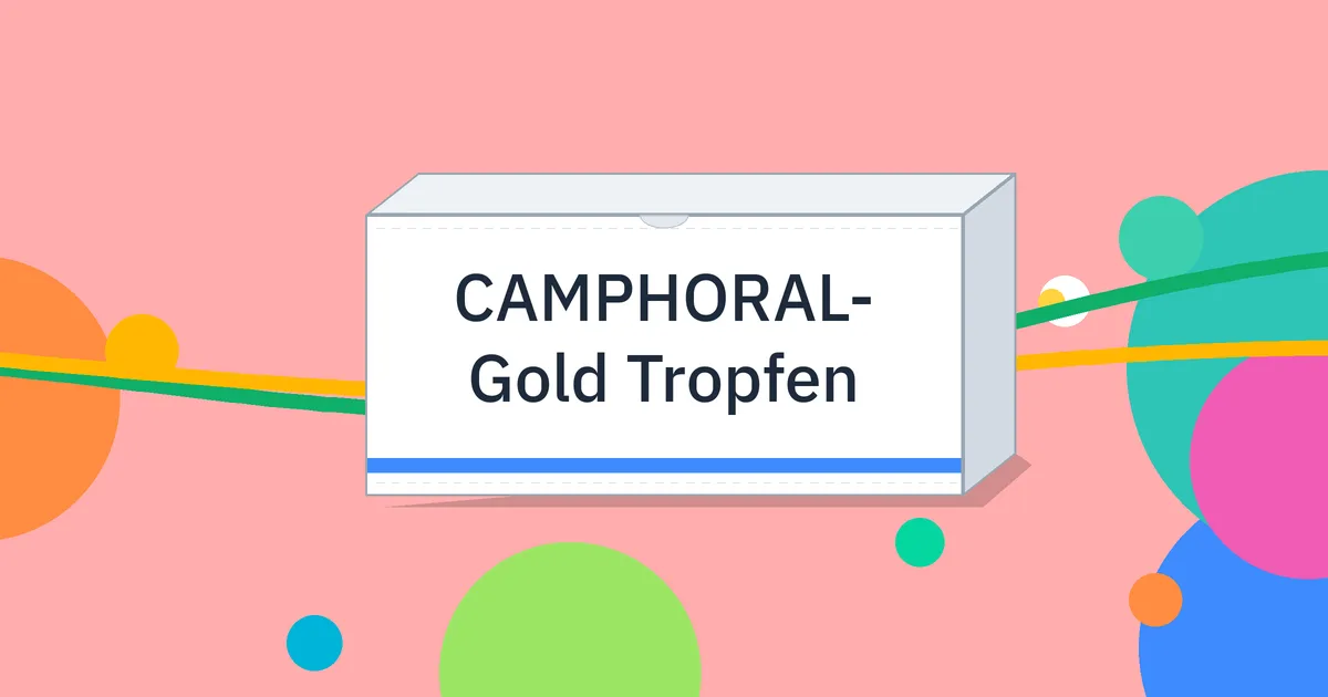 Symbolbild: Packung mit der Aufschrift CAMPHORAL-Gold Tropfen (PZN 00179513) – Verfügbarkeit und Bezug in Apotheken in Frankfurt am Main