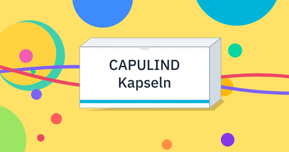 Symbolbild: Packung mit der Aufschrift CAPULIND Kapseln (PZN 16680008) – Verfügbarkeit und Bezug in Apotheken in Frankfurt am Main