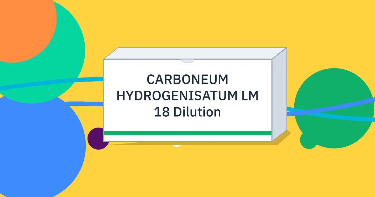 Symbolbild: Packung mit der Aufschrift CARBONEUM HYDROGENISATUM LM 18 Dilution (PZN 13428254) – Verfügbarkeit und Bezug in Apotheken in Frankfurt am Main