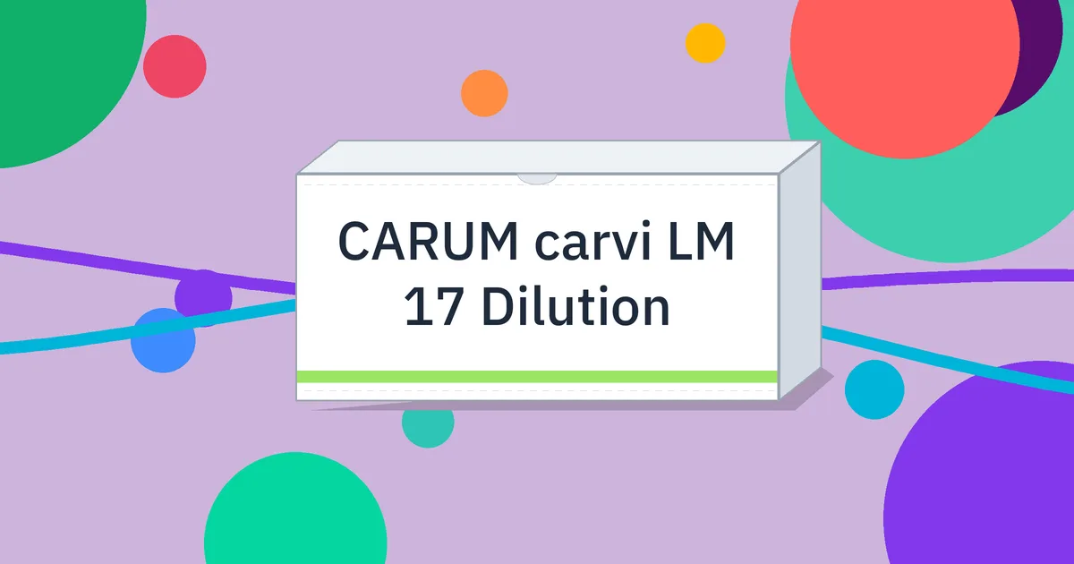 Symbolbild: Packung mit der Aufschrift CARUM carvi LM 17 Dilution (PZN 12811264) – Verfügbarkeit und Bezug in Apotheken in Frankfurt am Main