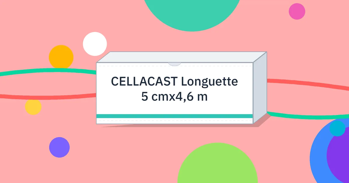 Symbolbild: Packung mit der Aufschrift CELLACAST Longuette 5 cmx4,6 m (PZN 14054459) – Verfügbarkeit und Bezug in Apotheken in Frankfurt am Main