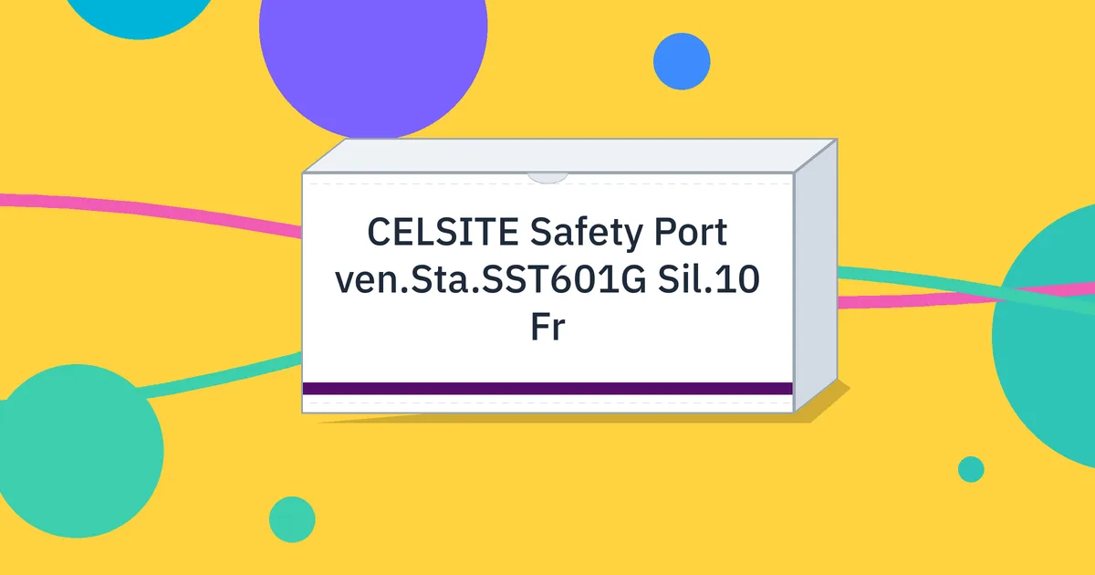 Symbolbild: Packung mit der Aufschrift CELSITE Safety Port ven.Sta.SST601G Sil.10 Fr (PZN 11322853) – Verfügbarkeit und Bezug in Apotheken in Frankfurt am Main
