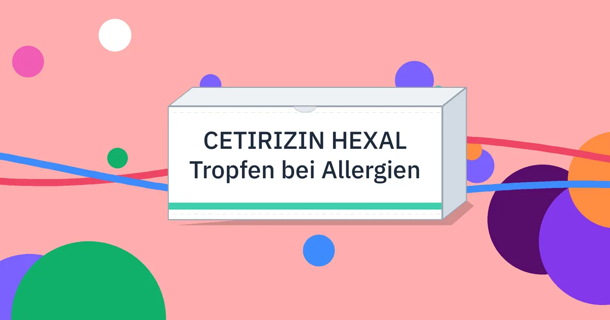 Symbolbild: Packung mit der Aufschrift CETIRIZIN HEXAL Tropfen bei Allergien (PZN 02579607) – Verfügbarkeit und Bezug in Apotheken in Frankfurt am Main