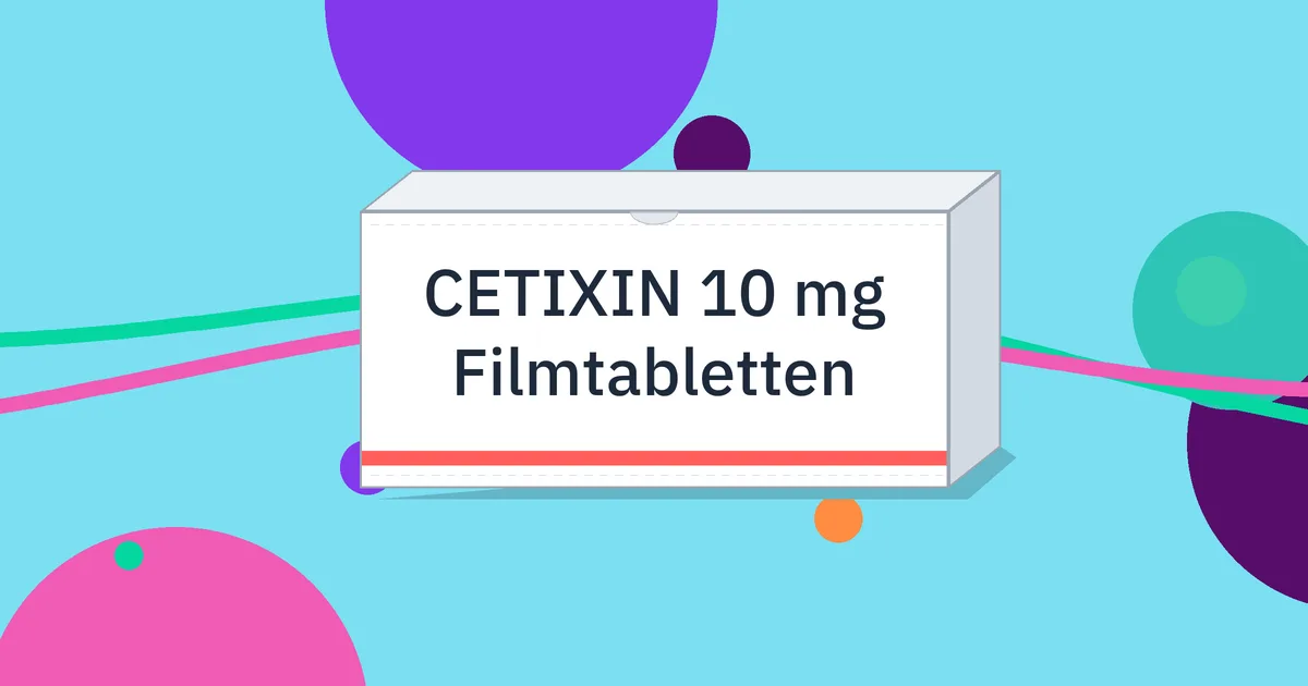 Symbolbild: Packung mit der Aufschrift CETIXIN 10 mg Filmtabletten (PZN 04704933) – Verfügbarkeit und Bezug in Apotheken in Frankfurt am Main