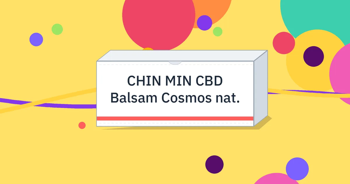 Symbolbild: Packung mit der Aufschrift CHIN MIN CBD Balsam Cosmos nat. (PZN 18290926) – Verfügbarkeit und Bezug in Apotheken in Frankfurt am Main
