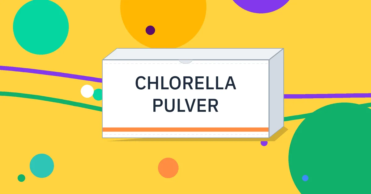 Symbolbild: Packung mit der Aufschrift CHLORELLA PULVER (PZN 03062728) – Verfügbarkeit und Bezug in Apotheken in Frankfurt am Main