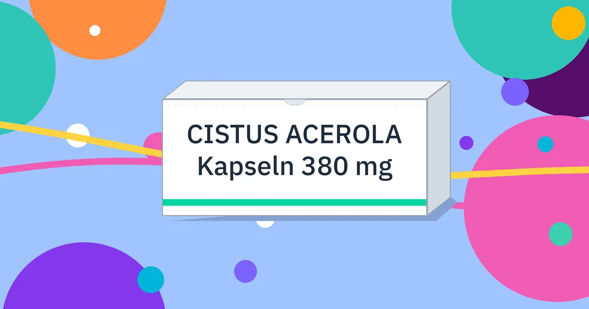 Symbolbild: Packung mit der Aufschrift CISTUS ACEROLA Kapseln 380 mg (PZN 16657475) – Verfügbarkeit und Bezug in Apotheken in Frankfurt am Main