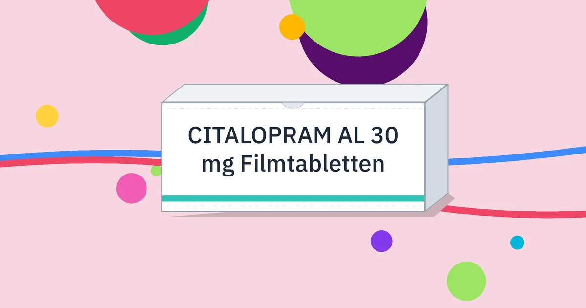 Symbolbild: Packung mit der Aufschrift CITALOPRAM AL 30 mg Filmtabletten (PZN 04973716) – Verfügbarkeit und Bezug in Apotheken in Frankfurt am Main