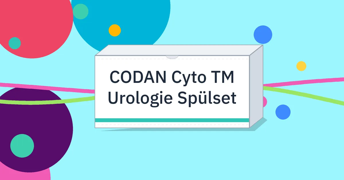 Symbolbild: Packung mit der Aufschrift CODAN Cyto TM Urologie Spülset (PZN 03392555) – Verfügbarkeit und Bezug in Apotheken in Frankfurt am Main