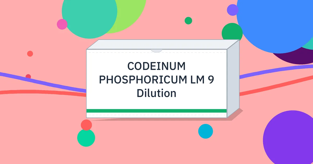 Symbolbild: Packung mit der Aufschrift CODEINUM PHOSPHORICUM LM 9 Dilution (PZN 12829904) – Verfügbarkeit und Bezug in Apotheken in Frankfurt am Main