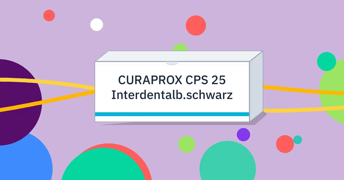 Symbolbild: Packung mit der Aufschrift CURAPROX CPS 25 Interdentalb.schwarz (PZN 04444113) – Verfügbarkeit und Bezug in Apotheken in Frankfurt am Main