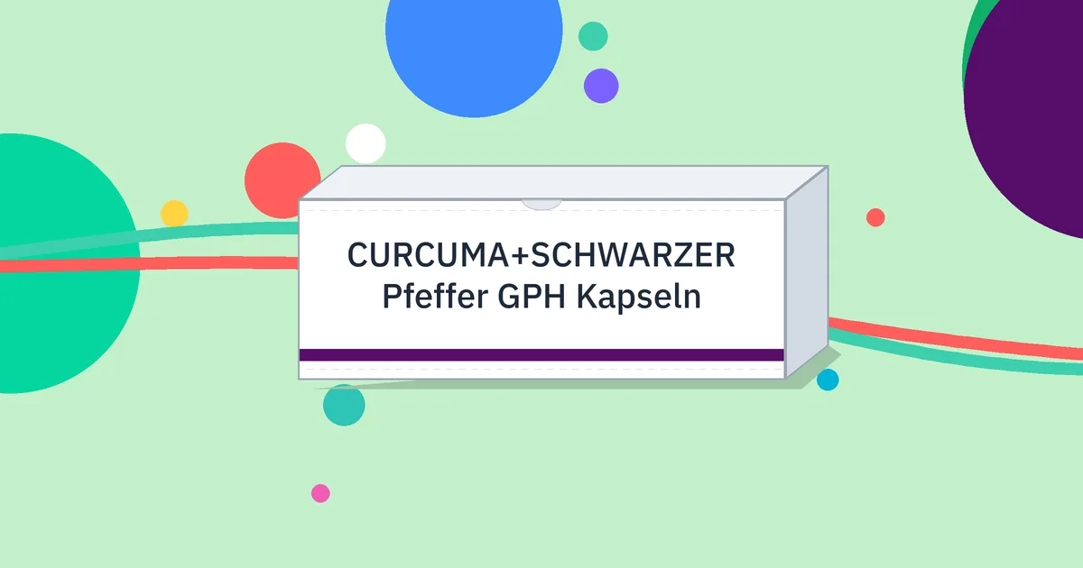 Symbolbild: Packung mit der Aufschrift CURCUMA+SCHWARZER Pfeffer GPH Kapseln (PZN 16234786) – Verfügbarkeit und Bezug in Apotheken in Frankfurt am Main