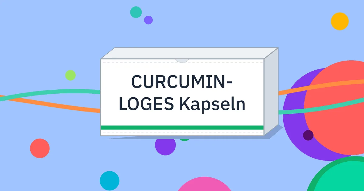 Symbolbild: Packung mit der Aufschrift CURCUMIN-LOGES Kapseln (PZN 10536670) – Verfügbarkeit und Bezug in Apotheken in Frankfurt am Main
