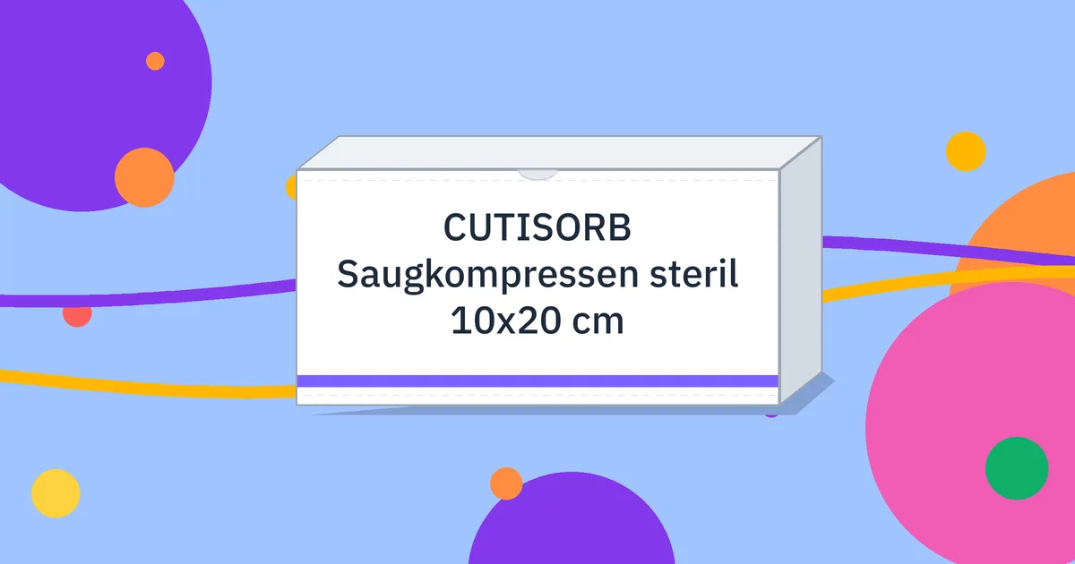 Symbolbild: Packung mit der Aufschrift CUTISORB Saugkompressen steril 10x20 cm (PZN 02536874) – Verfügbarkeit und Bezug in Apotheken in Frankfurt am Main