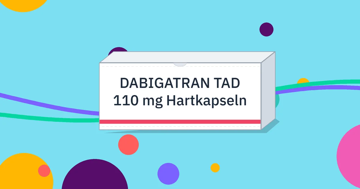 Symbolbild: Packung mit der Aufschrift DABIGATRAN TAD 110 mg Hartkapseln (PZN 20026160) – Verfügbarkeit und Bezug in Apotheken in Frankfurt am Main