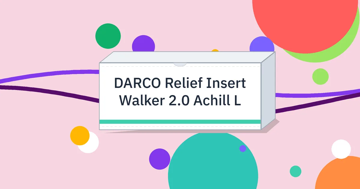 Symbolbild: Packung mit der Aufschrift DARCO Relief Insert Walker 2.0 Achill L (PZN 18323005) – Verfügbarkeit und Bezug in Apotheken in Frankfurt am Main