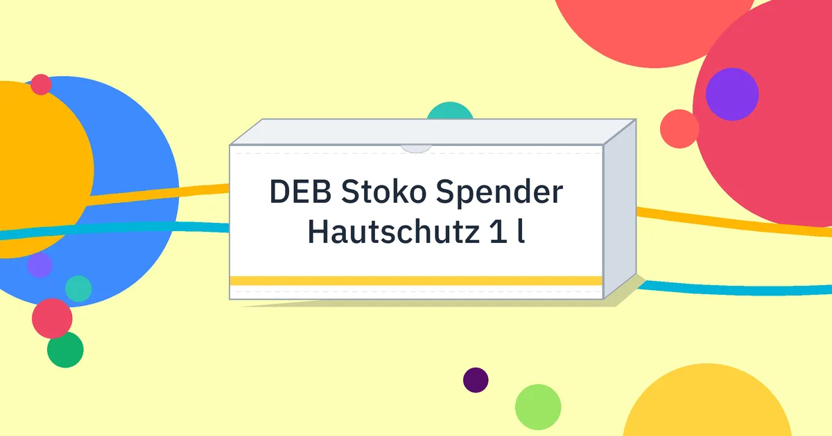 Symbolbild: Packung mit der Aufschrift DEB Stoko Spender Hautschutz 1 l (PZN 11686650) – Verfügbarkeit und Bezug in Apotheken in Frankfurt am Main