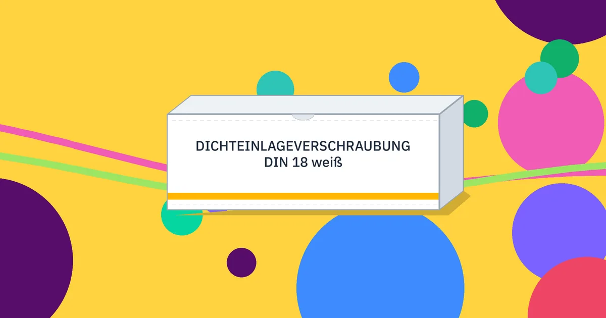 Symbolbild: Packung mit der Aufschrift DICHTEINLAGEVERSCHRAUBUNG DIN 18 weiß (PZN 18404198) – Verfügbarkeit und Bezug in Apotheken in Frankfurt am Main