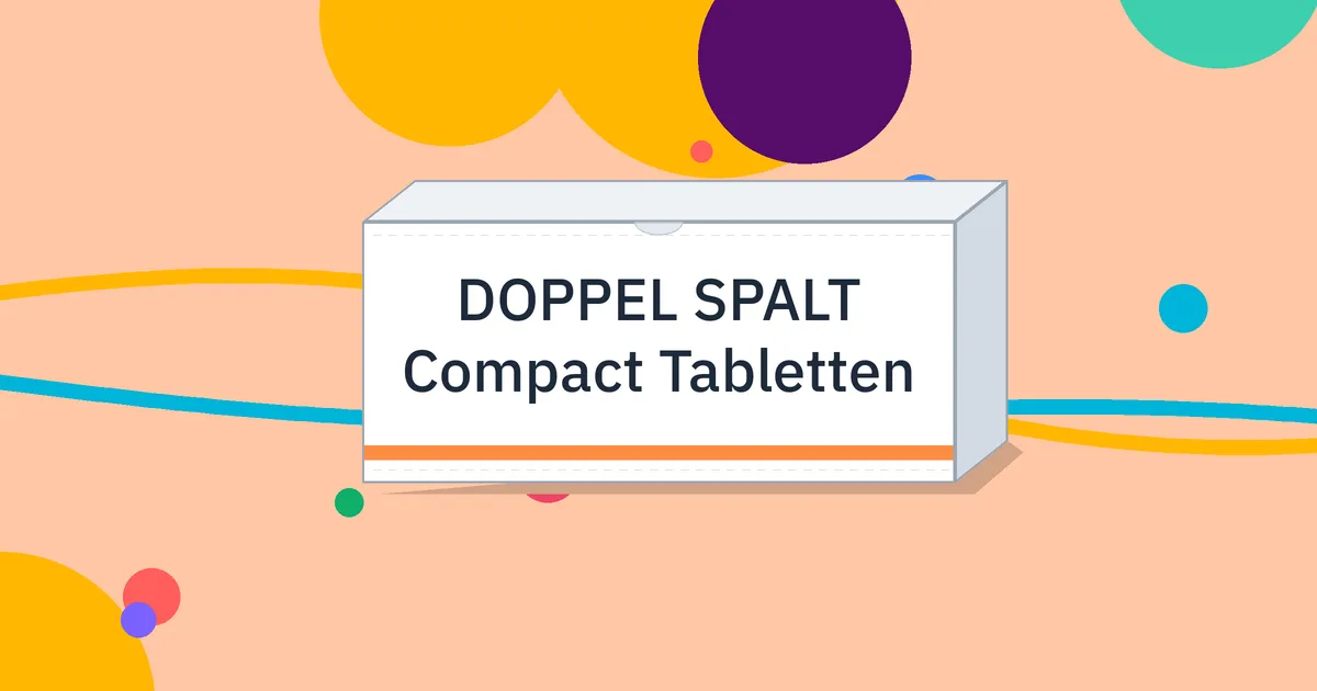 Symbolbild: Packung mit der Aufschrift DOPPEL SPALT Compact Tabletten (PZN 07135335) – Verfügbarkeit und Bezug in Apotheken in Frankfurt am Main