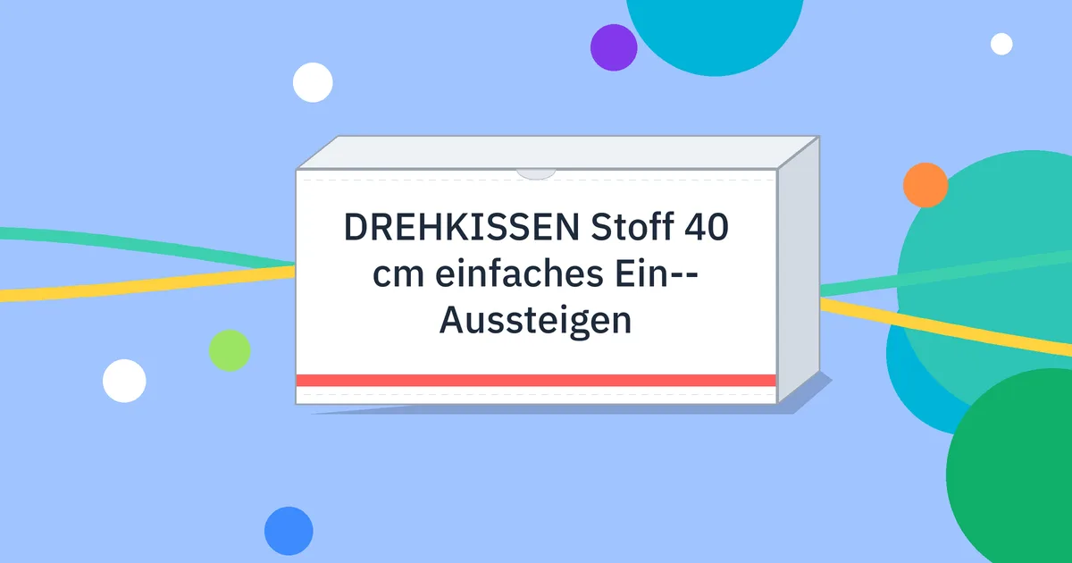 Symbolbild: Packung mit der Aufschrift DREHKISSEN Stoff 40 cm einfaches Ein--Aussteigen (PZN 10083004) – Verfügbarkeit und Bezug in Apotheken in Frankfurt am Main