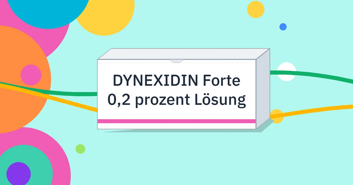 Symbolbild: Packung mit der Aufschrift DYNEXIDIN Forte 0,2 prozent Lösung (PZN 11479193) – Verfügbarkeit und Bezug in Apotheken in Frankfurt am Main