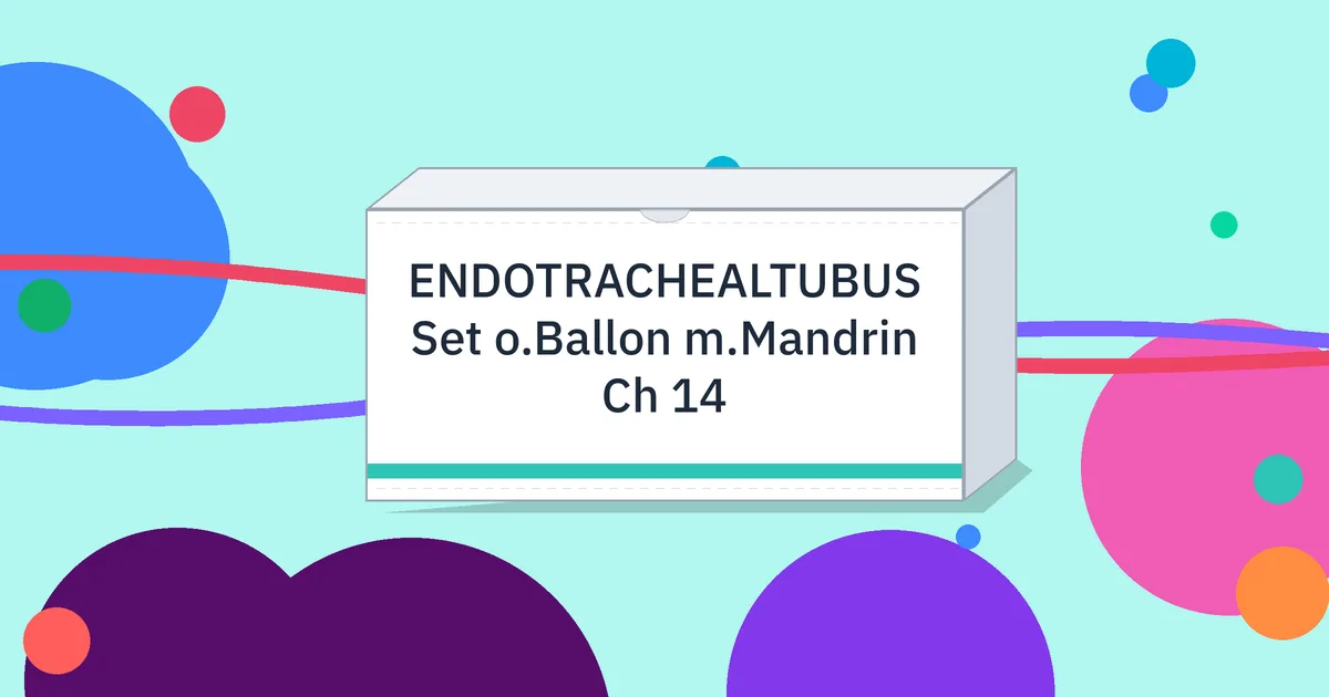 Symbolbild: Packung mit der Aufschrift ENDOTRACHEALTUBUS Set o.Ballon m.Mandrin Ch 14 (PZN 12450056) – Verfügbarkeit und Bezug in Apotheken in Frankfurt am Main
