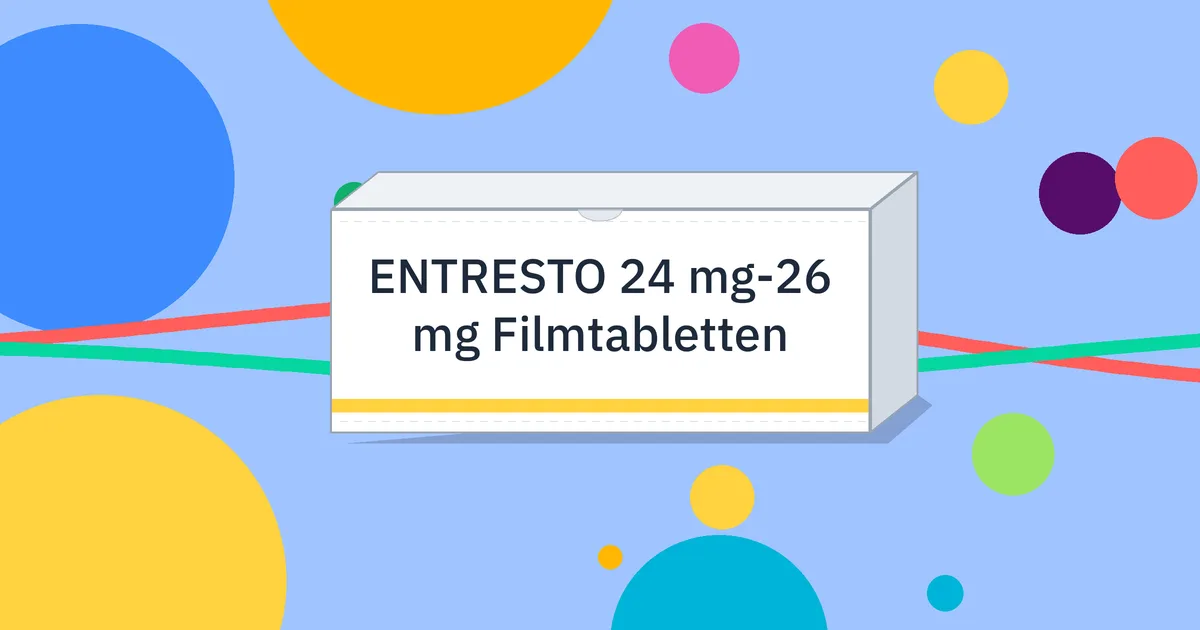 Symbolbild: Packung mit der Aufschrift ENTRESTO 24 mg-26 mg Filmtabletten (PZN 11536092) – Verfügbarkeit und Bezug in Apotheken in Frankfurt am Main