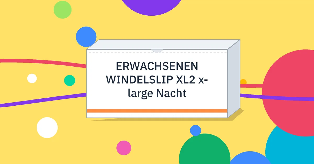 Symbolbild: Packung mit der Aufschrift ERWACHSENEN WINDELSLIP XL2 x-large Nacht (PZN 10544801) – Verfügbarkeit und Bezug in Apotheken in Frankfurt am Main