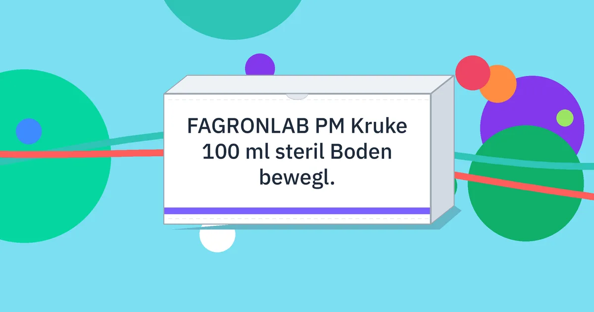 Symbolbild: Packung mit der Aufschrift FAGRONLAB PM Kruke 100 ml steril Boden bewegl. (PZN 19404355) – Verfügbarkeit und Bezug in Apotheken in Frankfurt am Main
